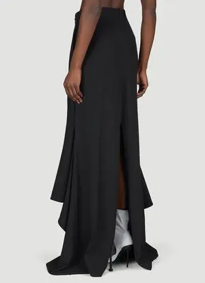 Balenciaga Godet Draped Skirt
