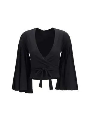 Jacquemus Paysan Wrap Top - Black