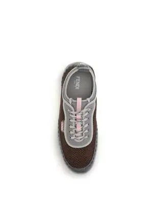 Fendi Leather And Mesh Sneakers By