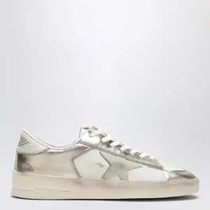 GOLDEN GOOSE Platinum/milk/beige Ball Star Sneakers - Silver