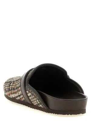 Brunello Cucinelli Dazzling Houndstooth Sabots