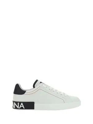 Dolce & Gabbana Leather Sneakers - White