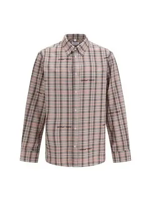 Off-White Flannel Shirt - Pink