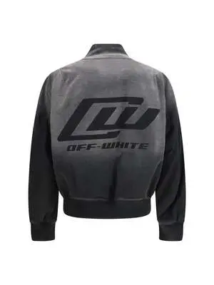 Off-White Washed Denim Bomber Jacket