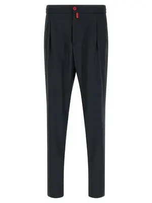 Kiton Virgin Wool Trousers - Blue
