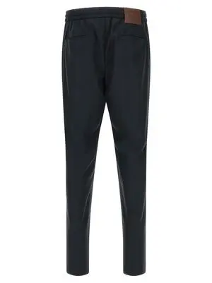 Kiton Virgin Wool Trousers - Blue