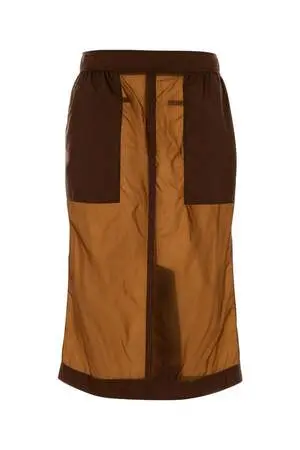 Saint Laurent Chocolate Nylon Skirt - Brown