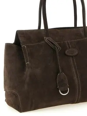 TOD'S Medium Suede Shopping Bag