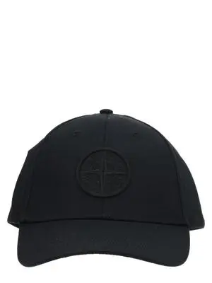 Stone Island Cappello Da Baseball Con Logo - Black