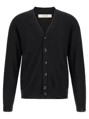 LEMAIRE Relaxed Twisted Cardigan - Black