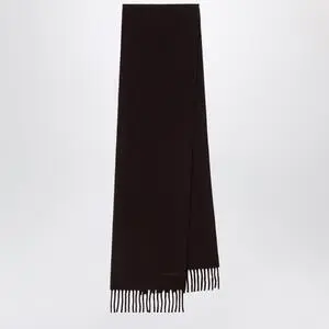 Max Mara Wool Scarf With Fringes - Brown