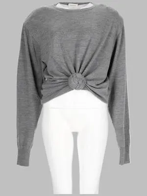 Magda Butrym Maglia Leggera Con Nodo - Gray