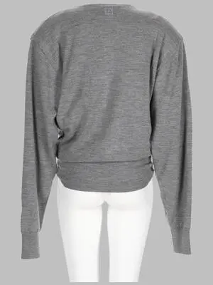 Magda Butrym Wool Knotted Sweater - Gray