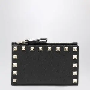 Valentino Garavani Rockstud Wallet In Leather - Black