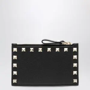 Valentino Garavani Rockstud Wallet In Leather - Black
