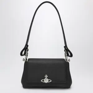 VIVIENNE WESTWOOD Small Hazel Leather Shoulder Bag - Black