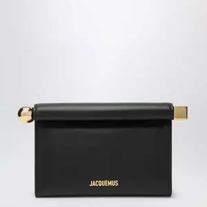 Jacquemus Rond Carre Bag In Leather - Black