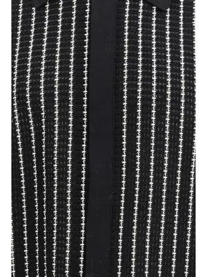 JIL SANDER Embroidered Crochet Cardigan - Black