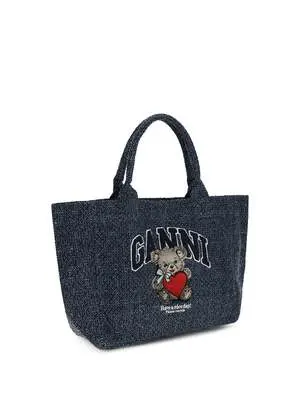 GANNI Denim Tote Bag - Blue