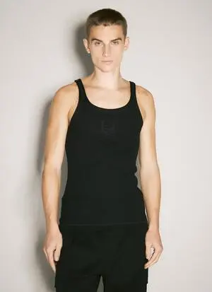 Dolce & Gabbana Logo Embroidery Tank Top - Black