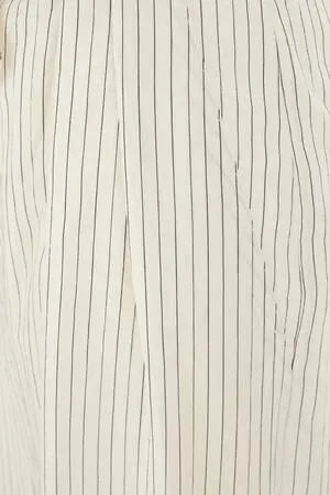 Max Mara Belted Pinstriped Trousers - Multicolor