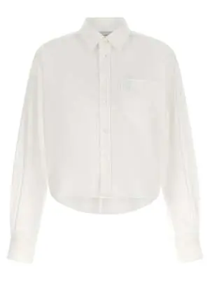 AMI Paris De Coeur' Cropped Shirt - White