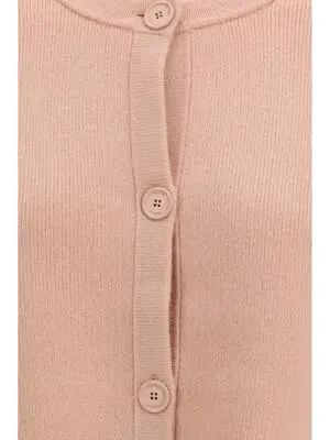 TOTEME Cropped Crewneck Cardigan With Button Fastening - Pink