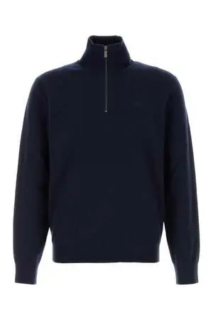 Burberry Dark Blu Stretch Cashmere Blend Sweater - Blue