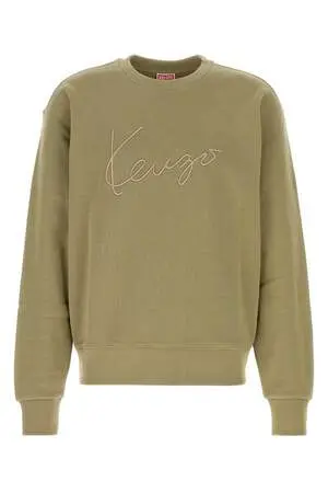 Kenzo Olive Cotton Sweatshirt - Green