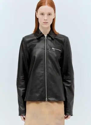 Sportmax Nappa Leather Jacket - Black
