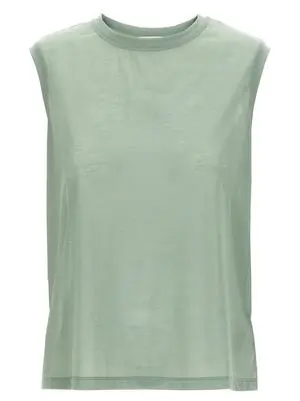 Victoria Beckham Logo Embroidery Top - Green