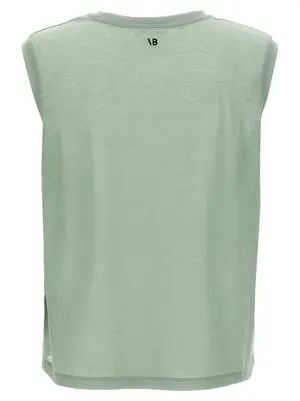 Victoria Beckham Logo Embroidery Top - Green