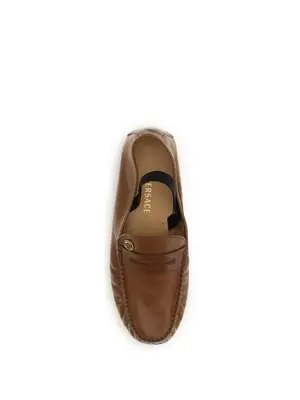 Versace Leather Loafers - Brown