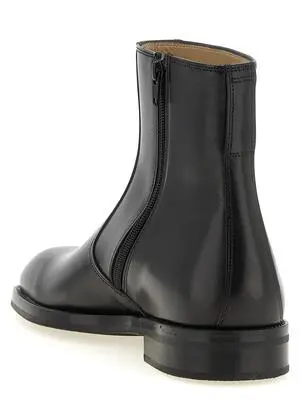 LEMAIRE Zip Ankle Boots - Black