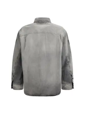 Off-White Diag Military Overshirt In Denim - Gray