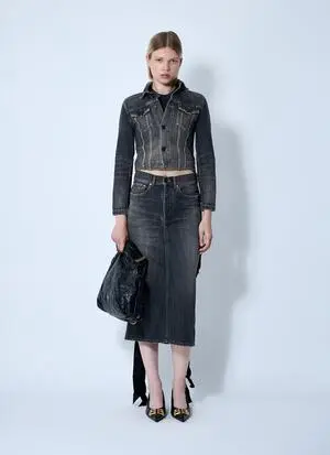Balenciaga Lace-up Denim Jacket