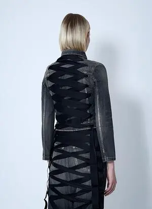 Balenciaga Lace-up Denim Jacket