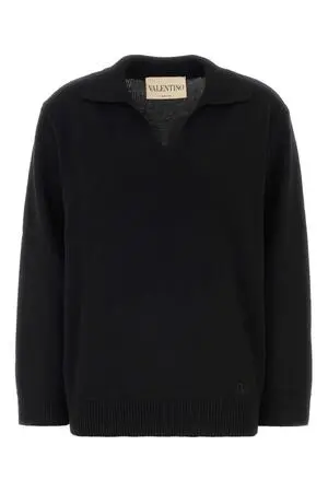 Valentino Garavani Cashmere Polo Shirt - Black
