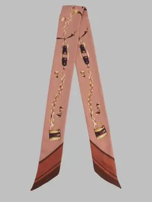 Chloé Silk Paddington Foulard Scarf - Cream