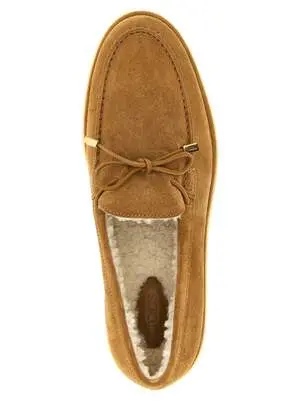 TOD'S Suede Loafers - Cream