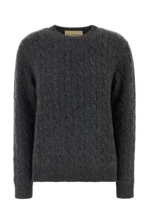 Valentino Garavani Dark Grey Wool Sweater - Gray