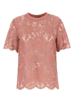 Dolce & Gabbana Lace T-shirt - Pink