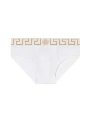 Versace Slip With Greek - White