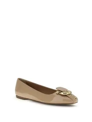 FERRAGAMO Gancini Ballerinas - Cream