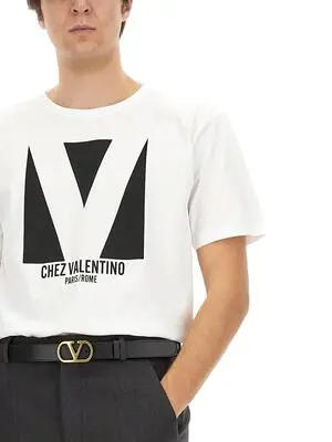 Valentino Garavani Cotton T-shirt With Chez Print