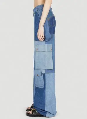 MARINE SERRE Panel Cargo Jeans