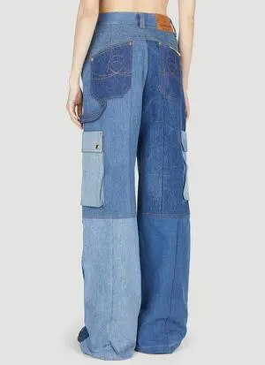 MARINE SERRE Panel Cargo Jeans