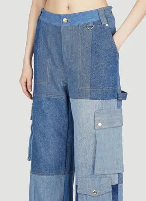 MARINE SERRE Panel Cargo Jeans
