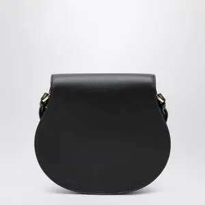 Chloé Saddle Marcie Bag In Grained Leather - Blue