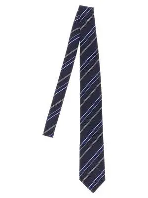 TOM FORD Diagonal Striped Tie - Blue